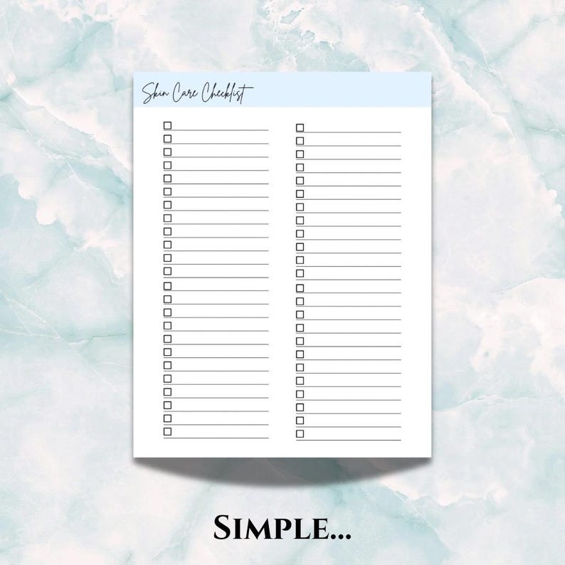 Skincare Routine Template Simple Chart With Recomended Skincare Routine ...