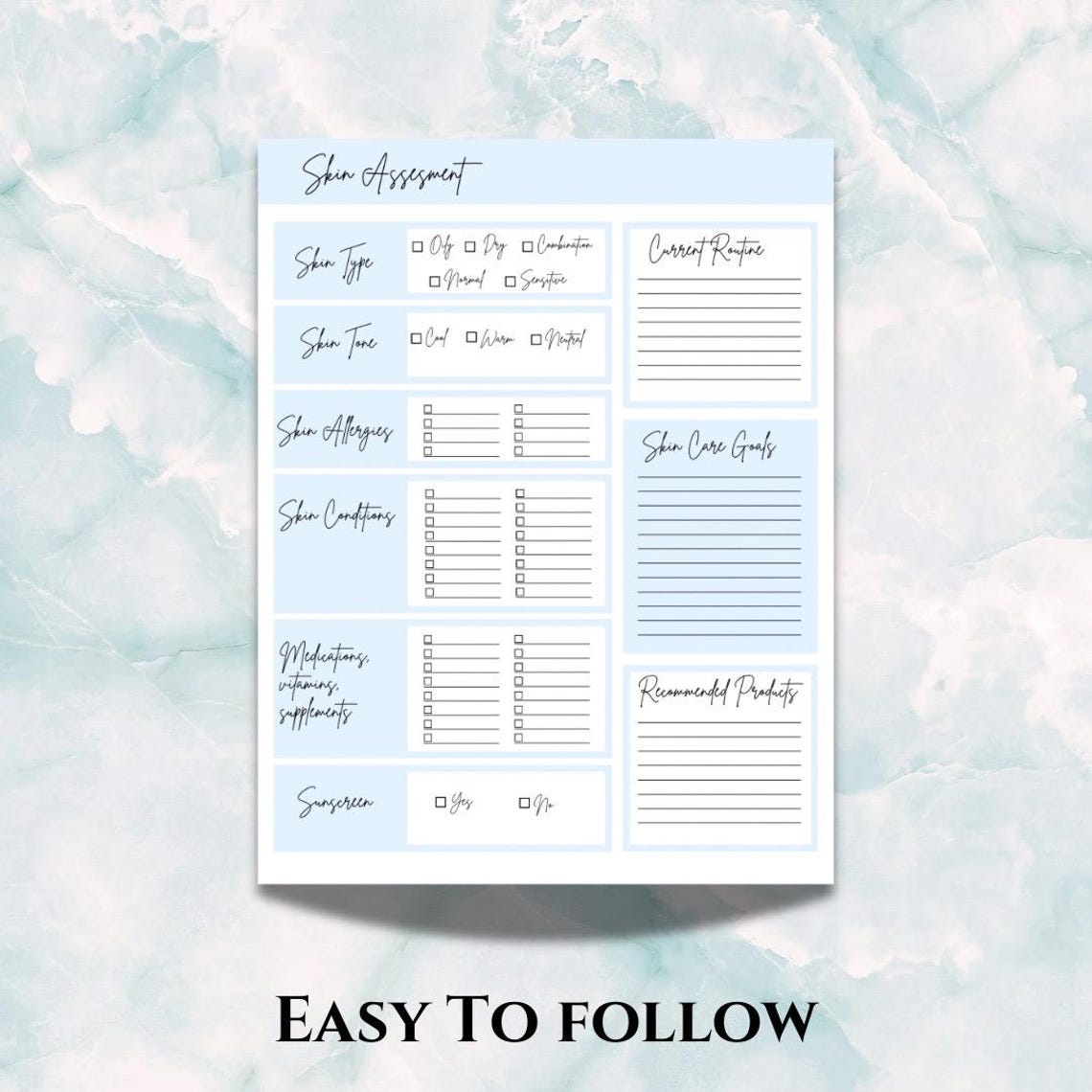 Skincare Routine Template Simple Chart With Recomended Skincare Routine ...