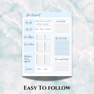 Skincare Routine Template Simple Chart With Recomended Skincare Routine ...