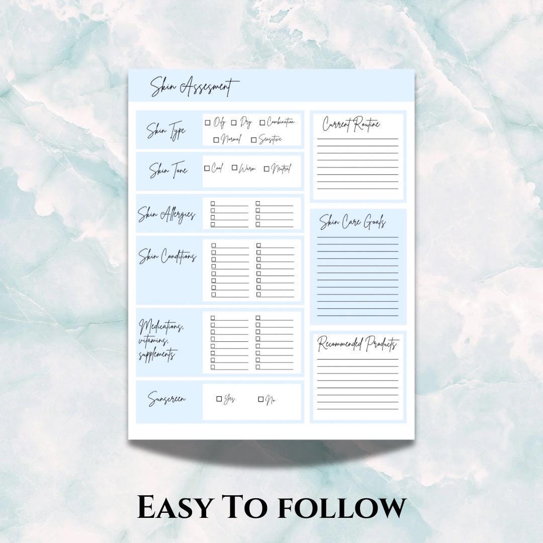 Skincare Routine Template Simple Chart With Recomended Skincare Routine ...