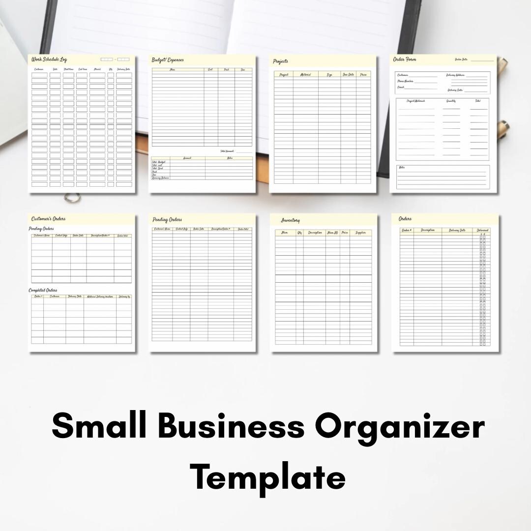 Organizer Template for Small Business Organization Template for ...