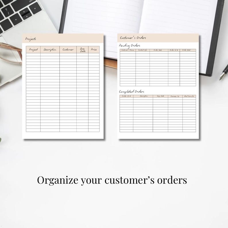 Business Organizer Template for Small Business With Thank You Card ...