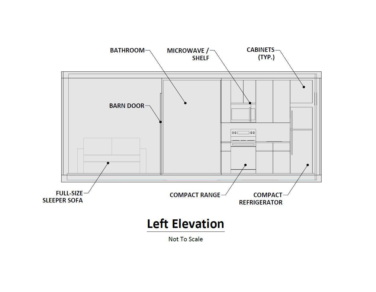 20'x8' Shipping Container Cabin Conversion Plans: ADU, Tiny Home ...