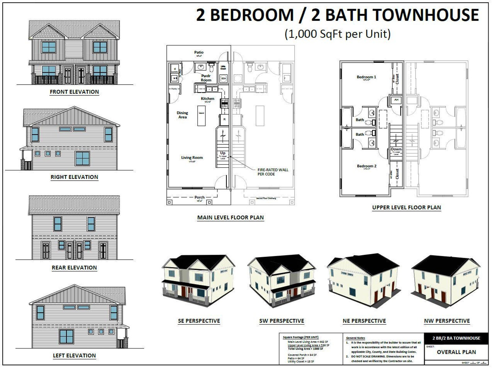 Townhouse Duplex 2 BR / 2BA (1,000sf) Perfect for Resident/landlord ...