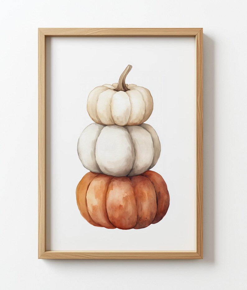 Fall Print Set | Watercolor & Illustrated Fall Paintings (watercolor ...