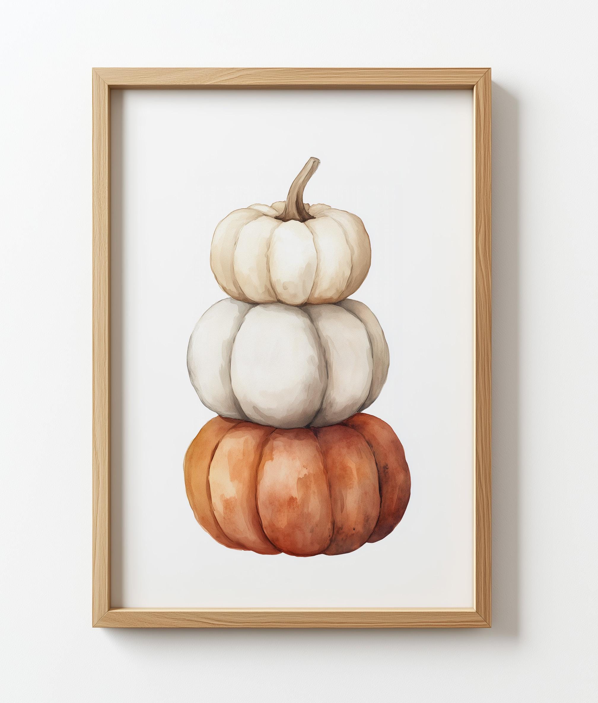 Fall Print Set | Watercolor & Illustrated Fall Paintings (watercolor ...