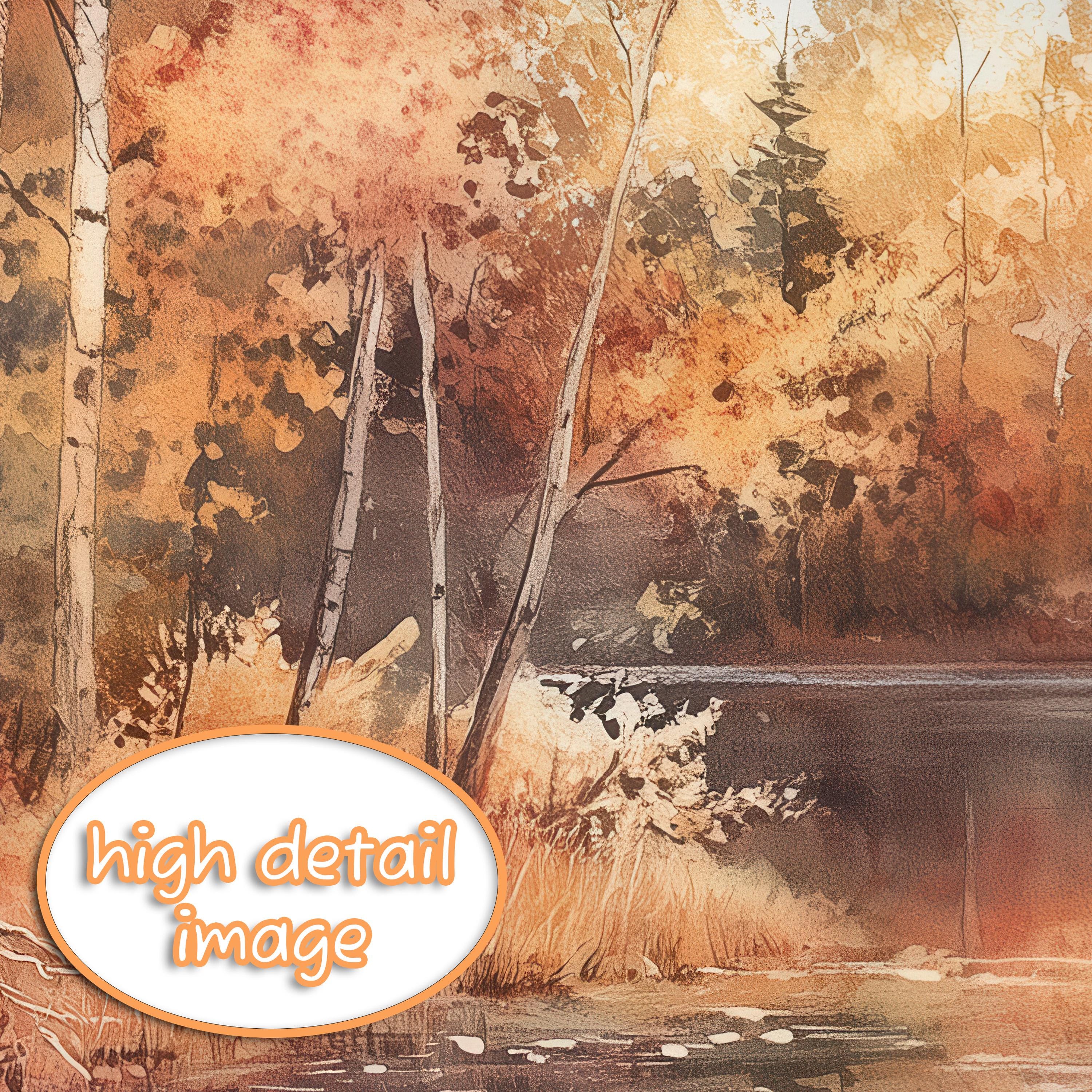 Fall Print Set | Watercolor & Illustrated Fall Paintings (watercolor ...