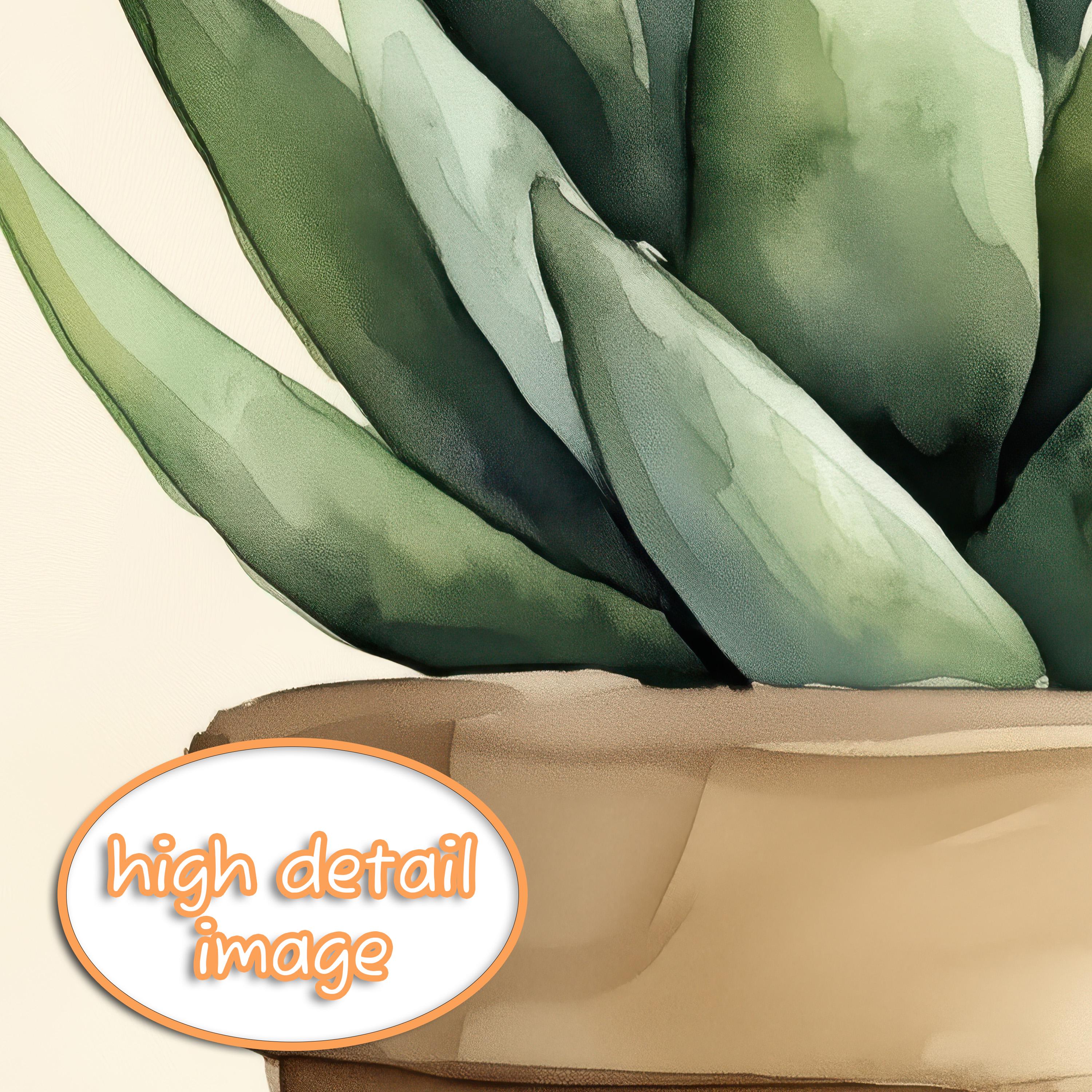 Watercolor Succulent Art Print | Minimalist, Cottage Core, Watercolor ...