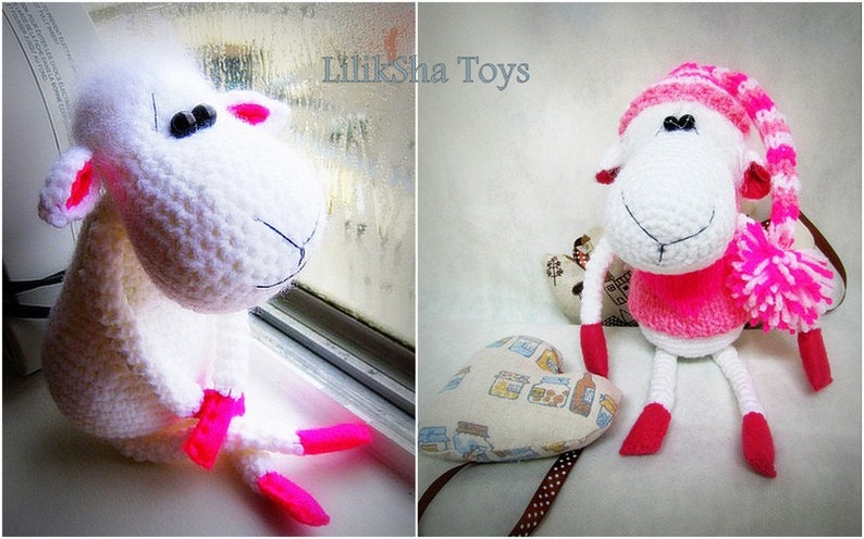 Crochet Toy Amigurumi Pattern Moo the Sheep in a Sweater and - Etsy