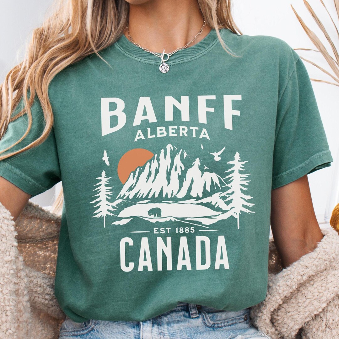 Banff Alberta T Shirt , Rocky Mountain Adventure Tee, Banff Canada ...