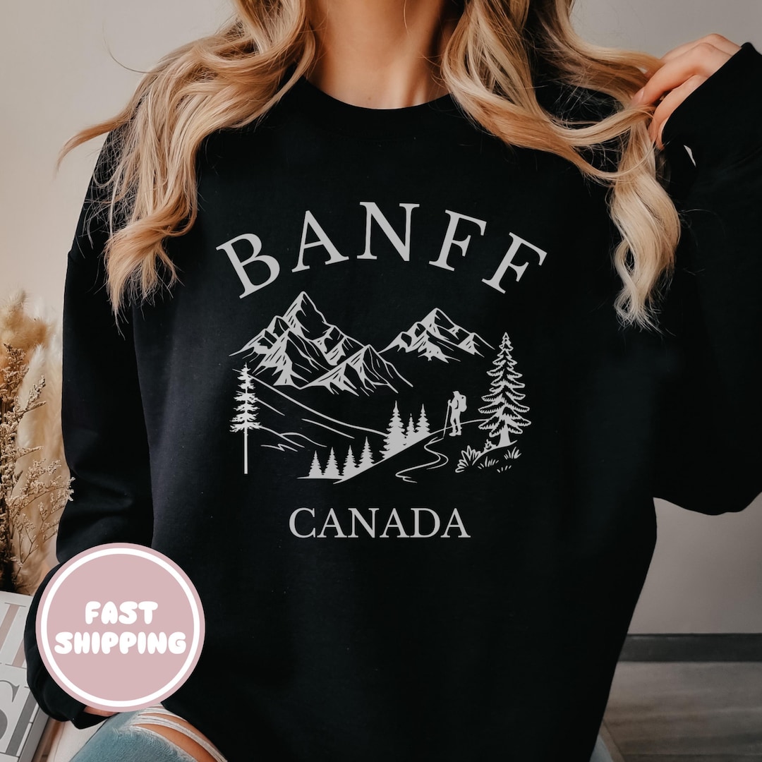 Banff Canada Women's Sweatshirt, Cozy Crewneck Jumper, Travel Apparel ...