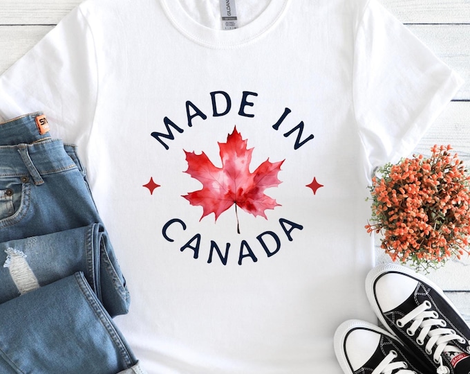 Made in Canada T-shirt, Canadian Maple Leaf Shirt, Canada Pride Tee ...
