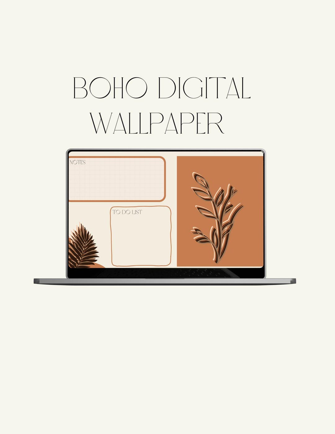 Modern Boho Digital Download Wallpaper PNG File, Organization Screen ...