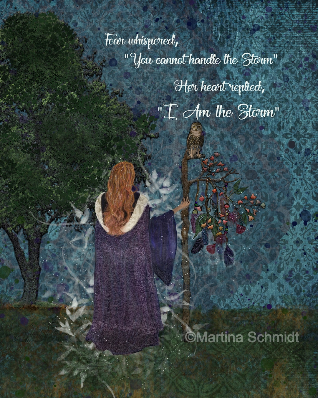 I Am the Storm Original Artwork Print, Healing Art, Spiritual Wall Art ...