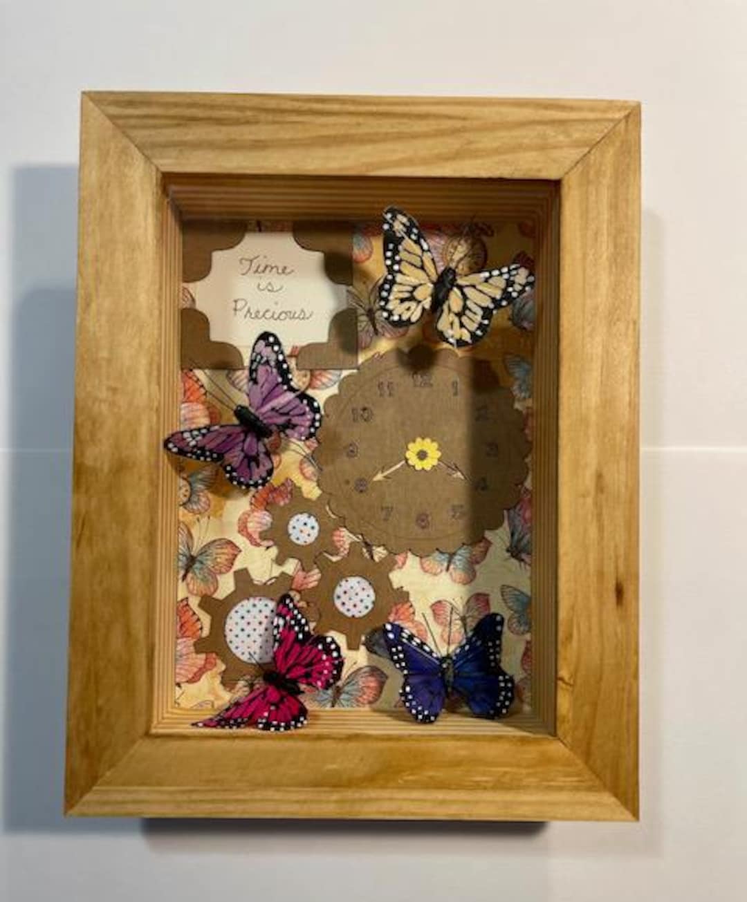 Butterfly Shadow Box, Butterfly Art, Shadowbox, Nature Art, Time is ...