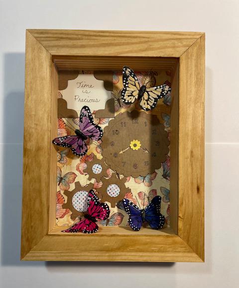 Butterfly Shadow Box, Butterfly Art, Shadowbox, Nature Art, Time is ...