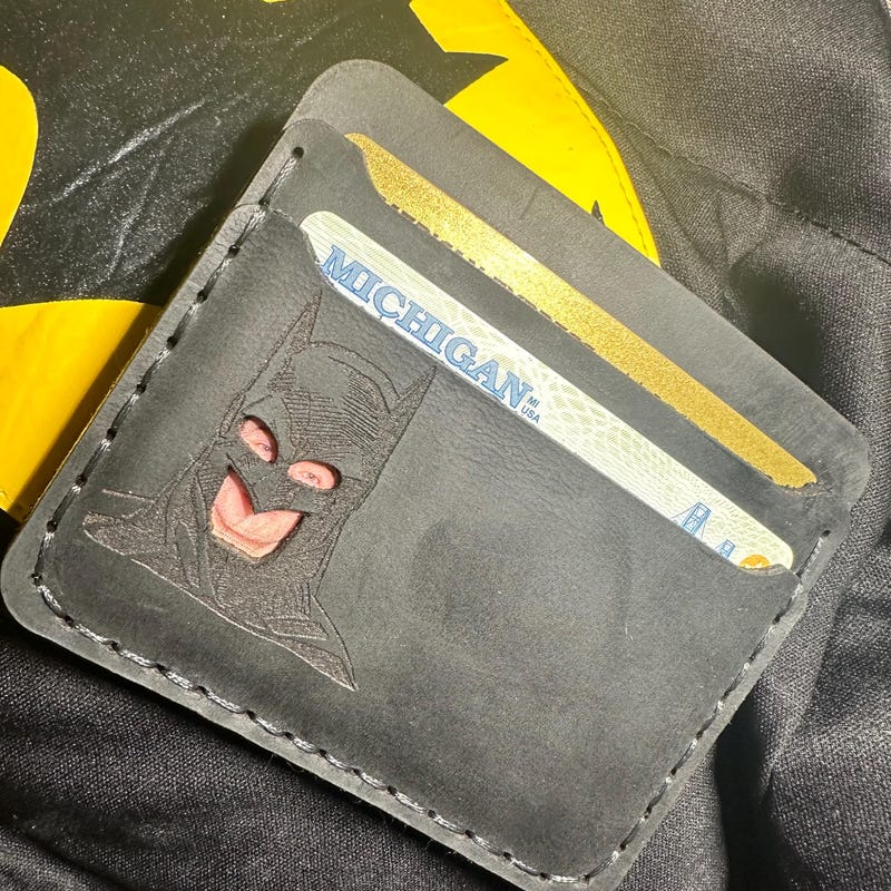Bat Man Id Wallet - Etsy