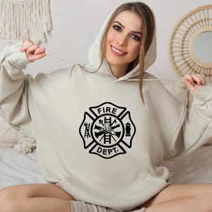 Fire Department Logo Hoodie – Firefighter Gift Sweatshirt - Etsy