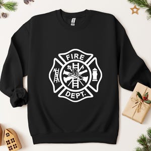 Fire Department Logo Hoodie – Firefighter Gift Sweatshirt - Etsy