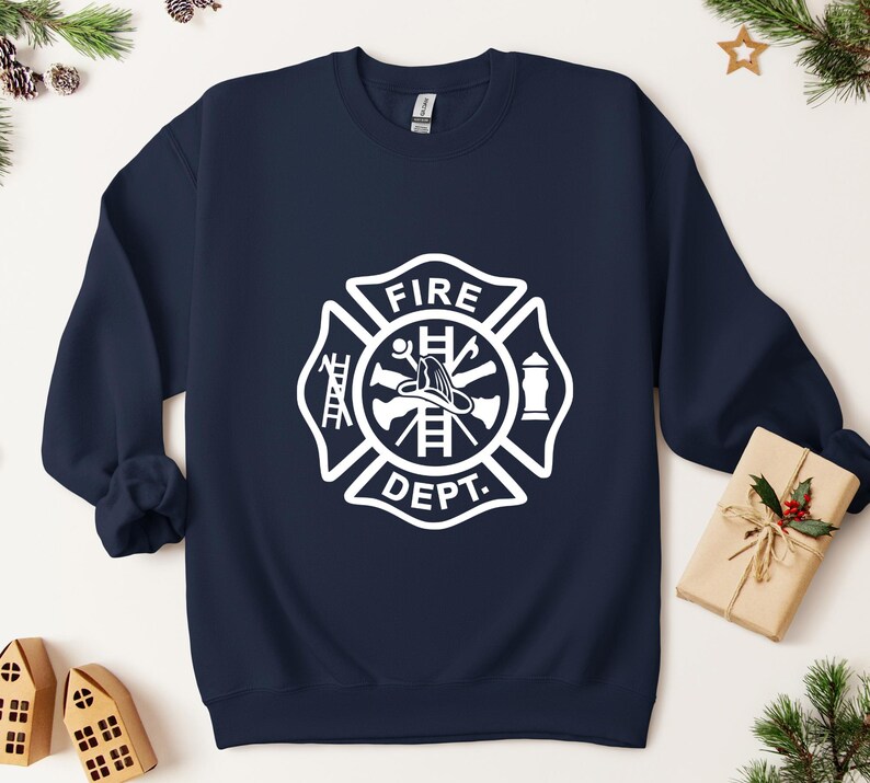 Fire Department Logo Hoodie – Firefighter Gift Sweatshirt - Etsy