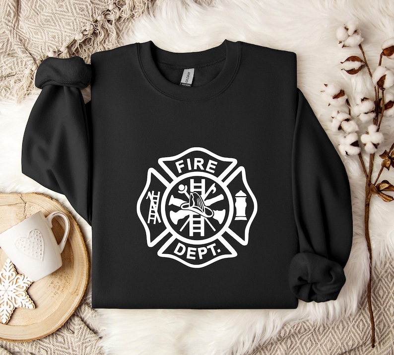 Fire Department Logo Hoodie – Firefighter Gift Sweatshirt - Etsy