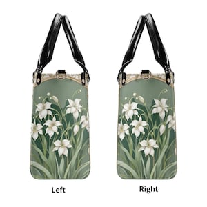 Lily of the Valley Crossbody Bag - Floral Vegan Leather Designer Purse ...