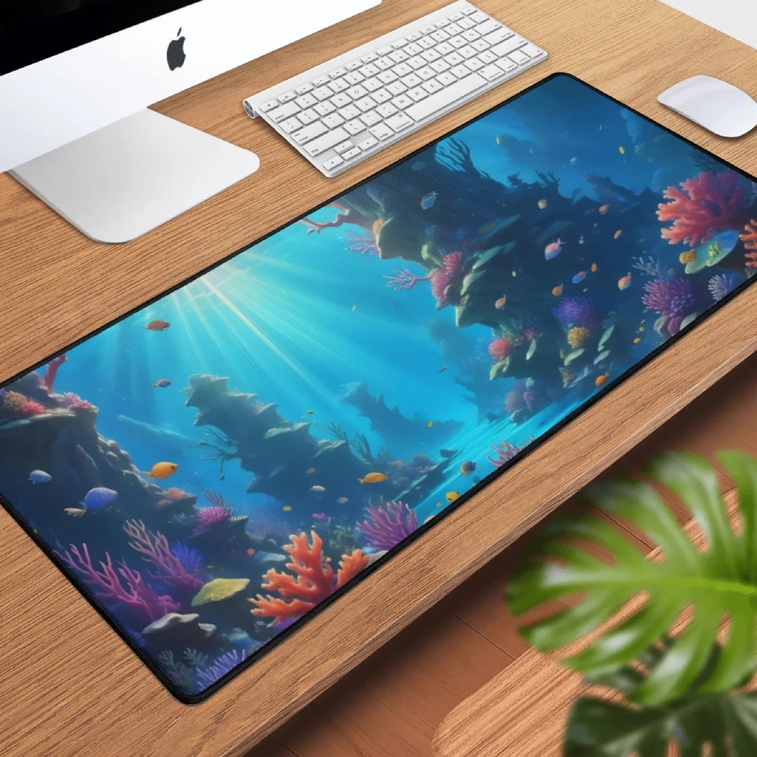 Underwater Colorful Coral Reefs Gaming Mouse Mat Pad Gamer Mouse Pad ...