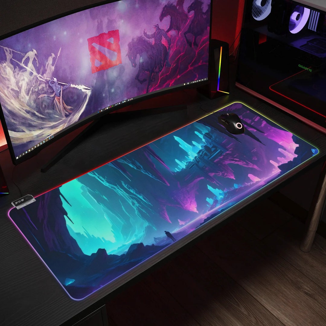 Crystals Growing Mousepad Transparent LED RGB Keyboard Pad Mouse Pad ...