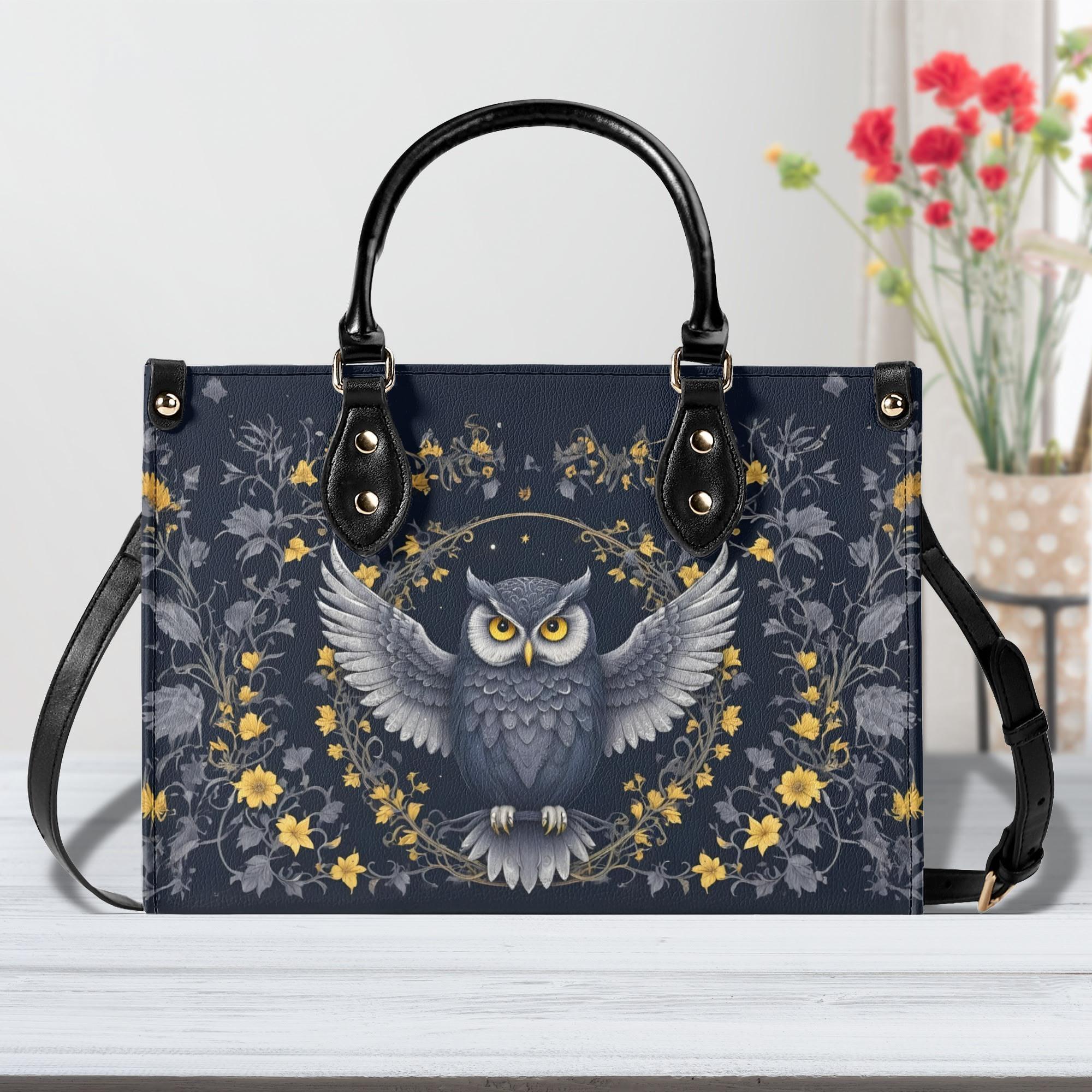 Mystical Owl Crossbody Bag - Nature-inspired Vegan Leather Purse ...