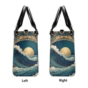 Ocean Waves Crossbody Bag - Nature-inspired Vegan Leather Designer ...