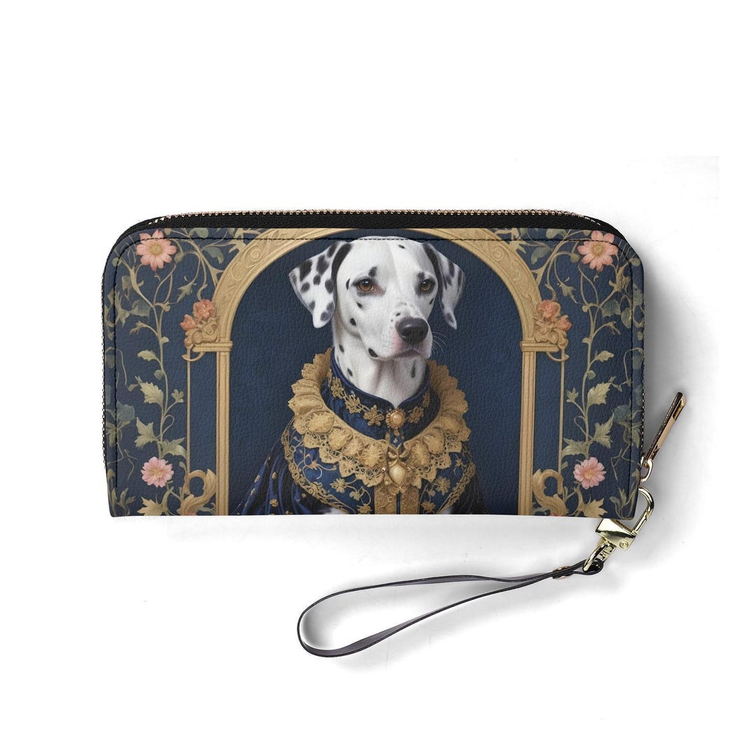 Dalmatian Duchess- Art Nouveau Royal Dog Portrait PU Leather Wallet - Etsy
