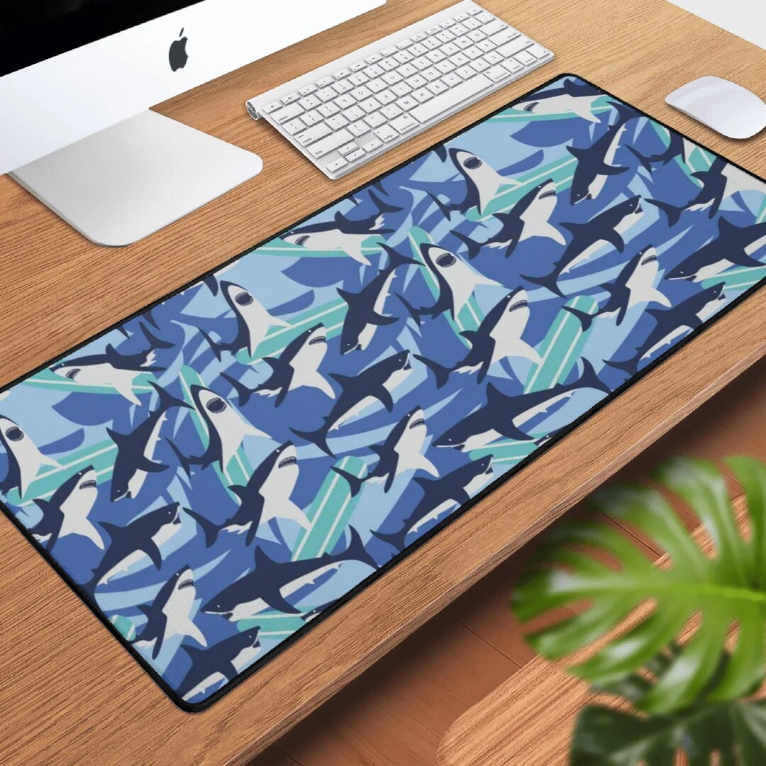 Shark Camouflage Camo Print Gaming Mouse Mat Pad Mouse Pad for Gaming ...