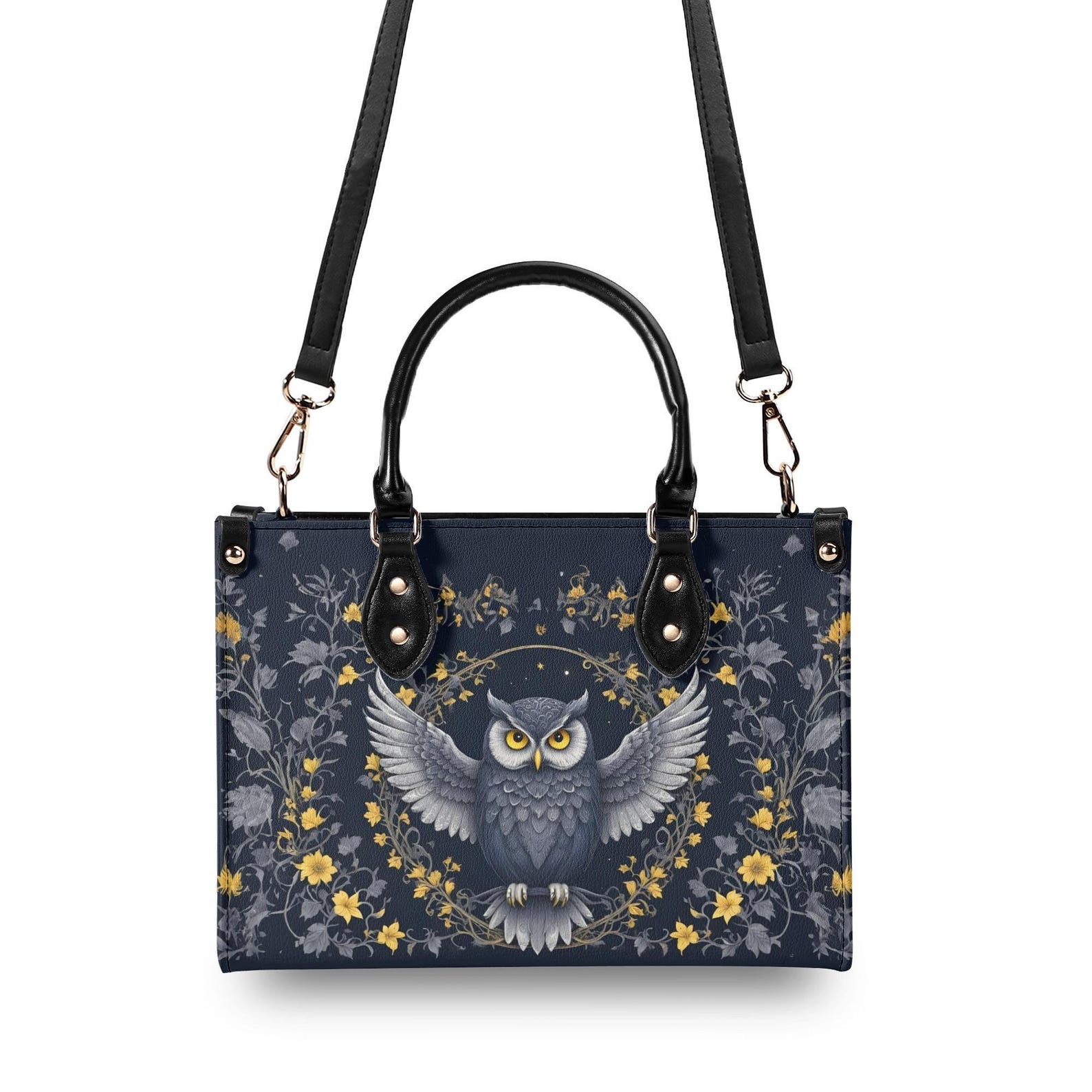 Mystical Owl Crossbody Bag - Nature-inspired Vegan Leather Purse ...