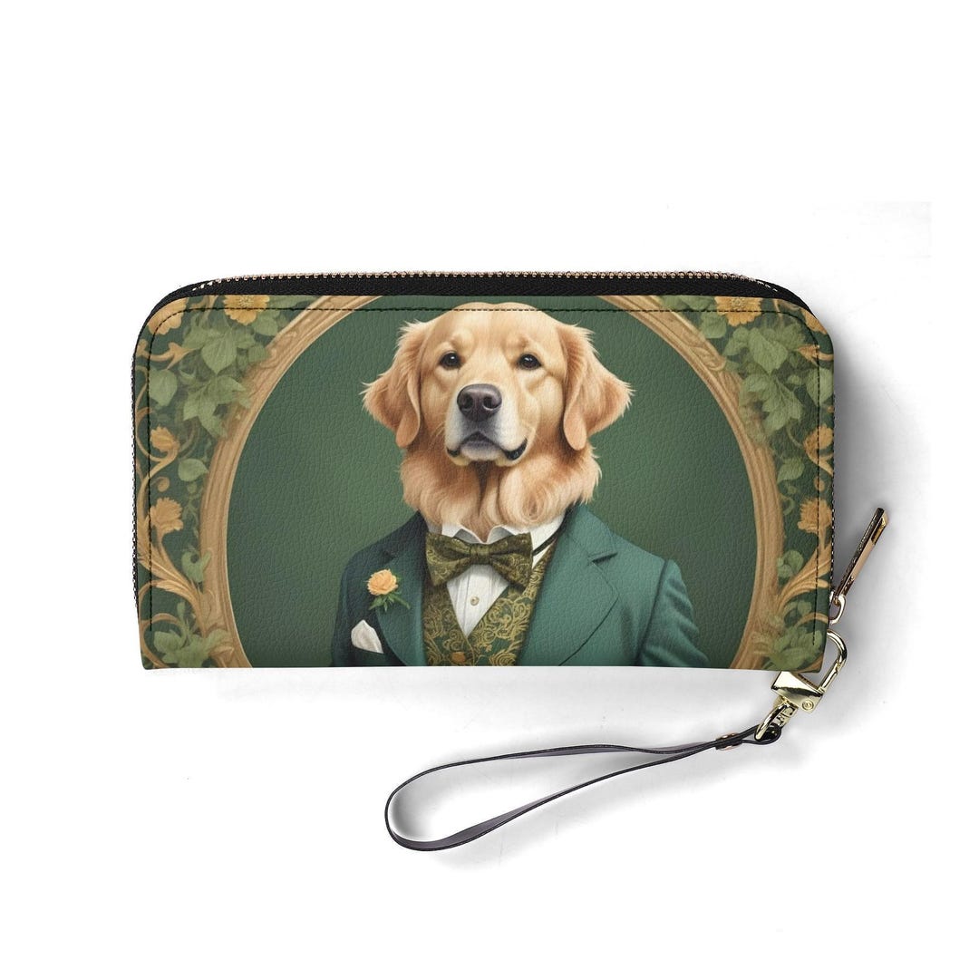 Golden Retriever Dog in Vintage Gentleman’s Suit PU Leather Wallet - Etsy