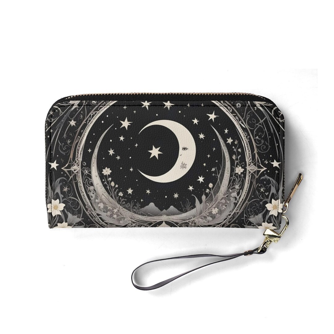 Black White Moon Wallet – Vegan Leather Cute Wallet for Women | Unique ...