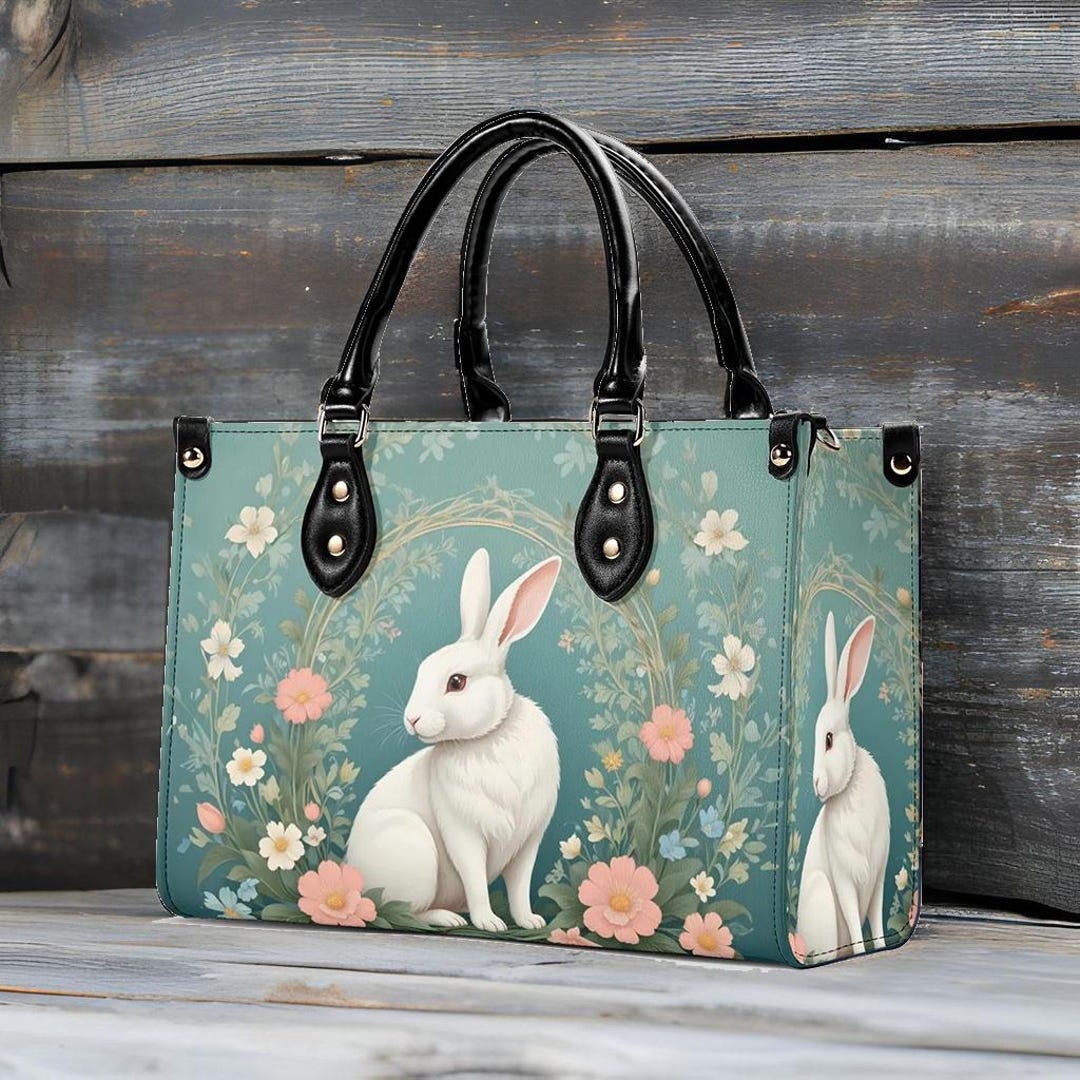 Playful Rabbit Crossbody Bag - Nature-inspired Vegan Leather Purse ...
