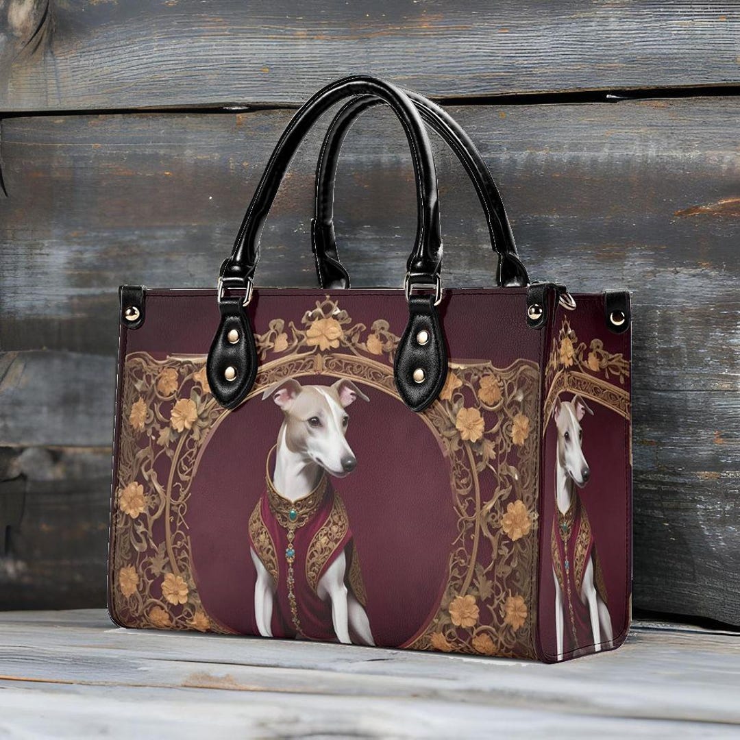 Whippet Art Nouveau Crossbody Bag Unique Vegan Leather Purse, Luxury ...