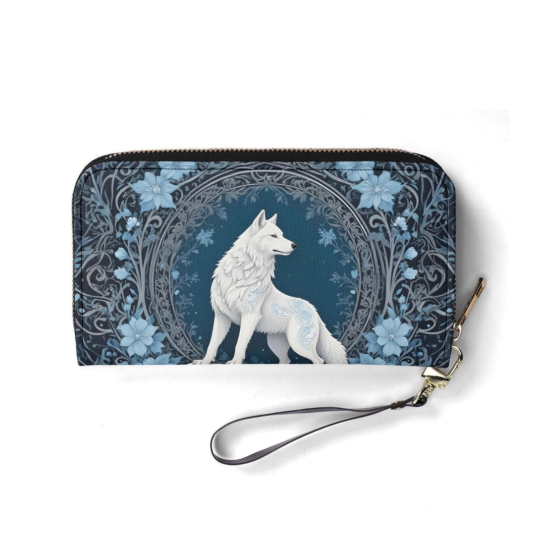 White Wolf Wallet – Vegan Leather Cute Wallet for Women | Unique Gift ...