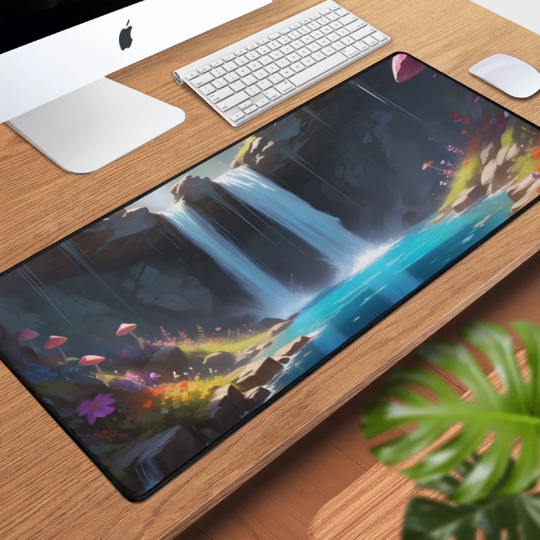 Rainbow Waterfall Gaming Mouse Mat Pad Gamer Mouse Pad Gamer Decor ...