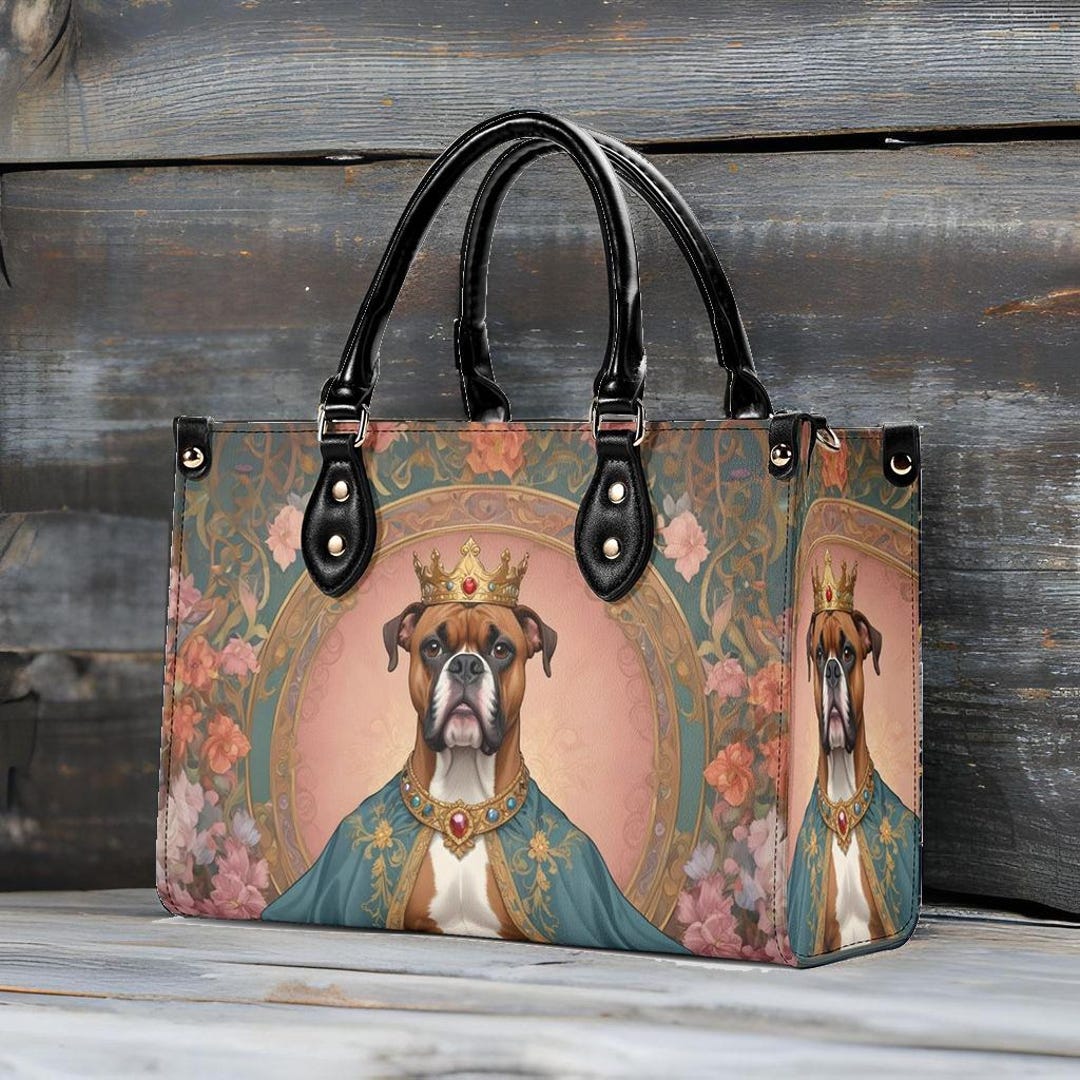 Boxer King Dog Portrait Bag Cute Crossbody Bag Unique Purse Cute Purse ...