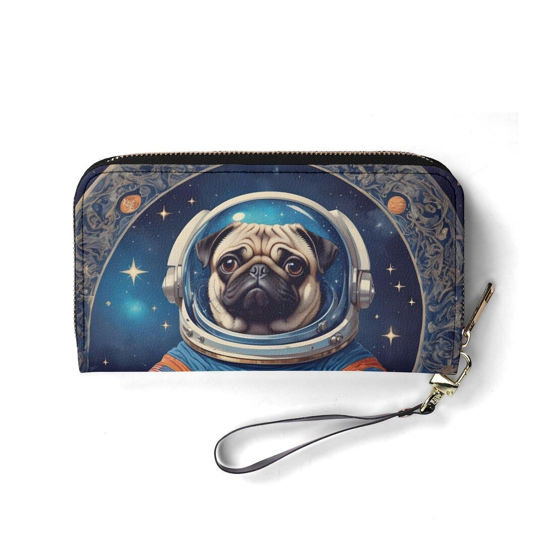 Pug Astronaut Wallet – Vegan Leather Cute Wallet for Women | Unique ...