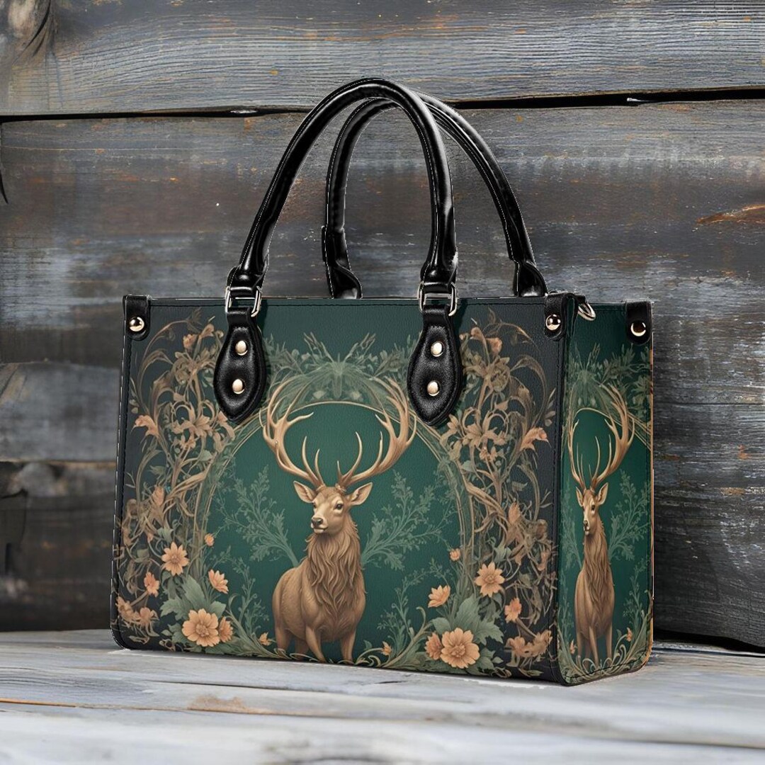 Noble Stag Crossbody Bag - Nature-inspired Vegan Leather Purse, Unique ...