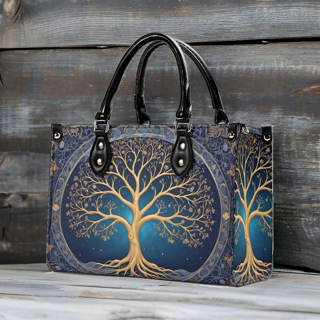 Cosmic Tree of Life Crossbody Bag - Mystical Art Nouveau Vegan Leather ...