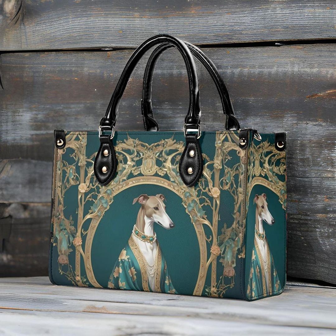 Greyhound Crossbody Bag in Silk Robe - Art Nouveau Vegan Leather ...