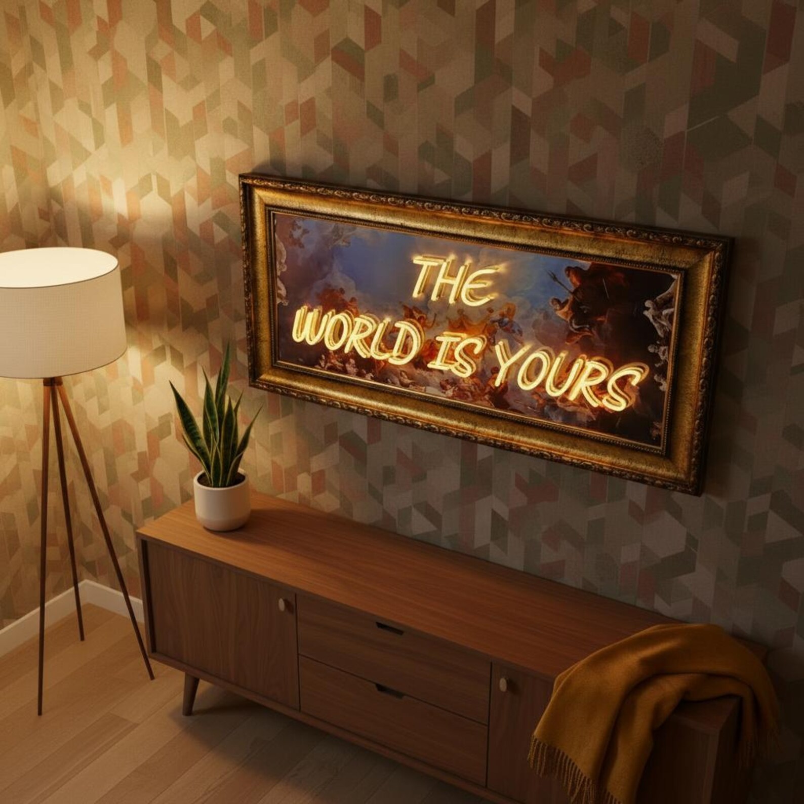 Neon Wall Art | Glowing LED Quote Frame | Inspirational Classic Style ...