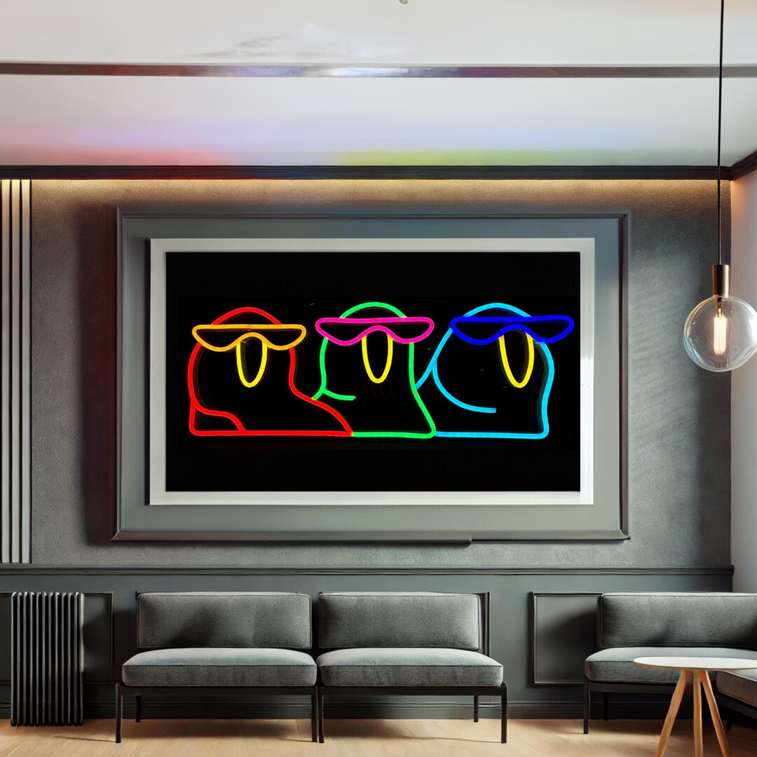 Custom Three-figure Sunglasses Neon Sign - Vibrant LED Wall Decor for ...
