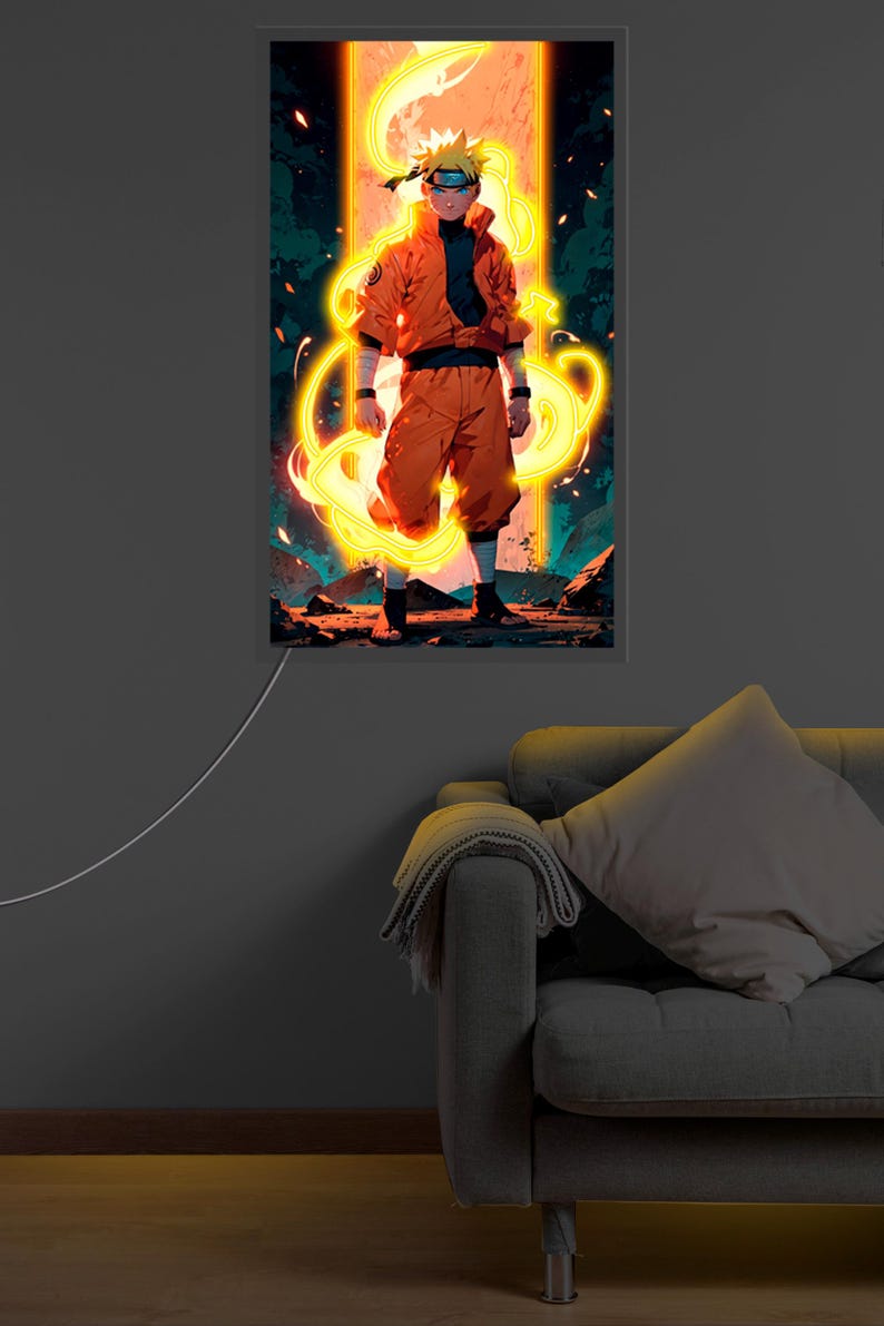 Naruto Uzumaki LED Wall Art - Vibrant Neon Decor for Ultimate Anime ...