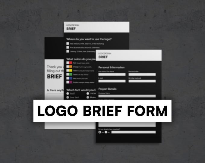 Logo Design Brief – Printable PDF – A4 & Letter Size – Creative Brief ...