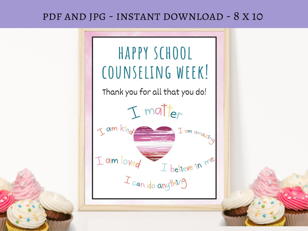 School Counselor Week Sign, Counseling Week Banner, School Counselor ...