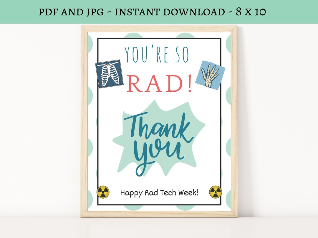Xray Tech Week Banner, Printable Rad Tech Week Sign, Radiologic Tech ...
